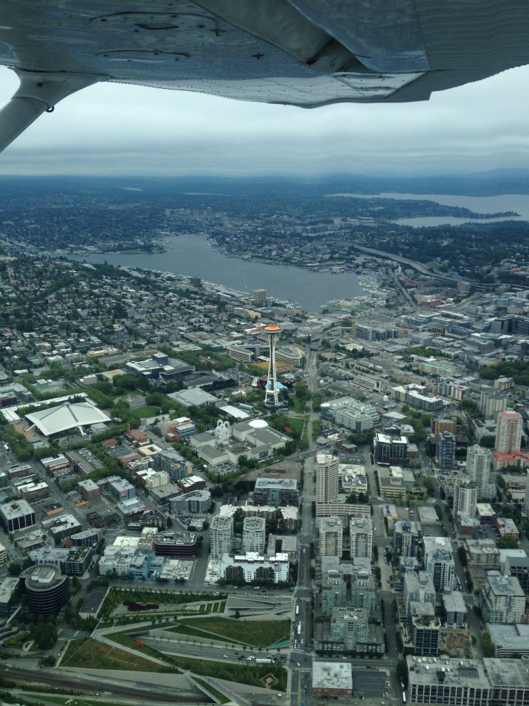 Flying Over Seattle With Ty and Dad - David Kaufer